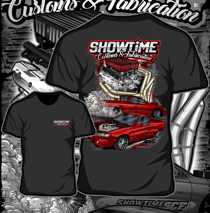 Showtime Customs Tee - DRFT~MULE – Showtime Customs & Fabrication